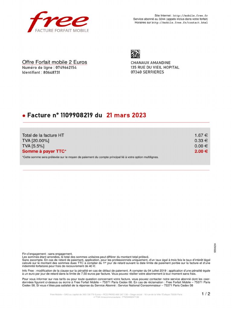 Facture Free-1 | PDF