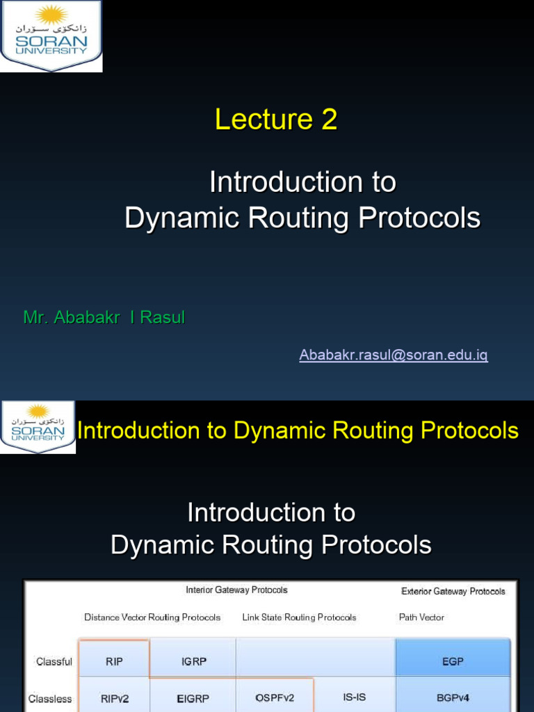 Lecture 2 Routing Protocol | PDF | Routing | Networking Standards