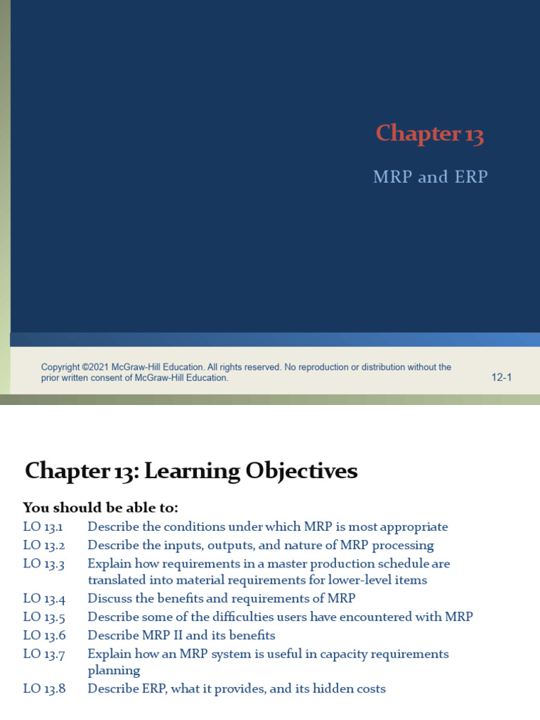 Stevenson 14e Chap013 PPT | PDF | Enterprise Resource Planning | Production And Manufacturing