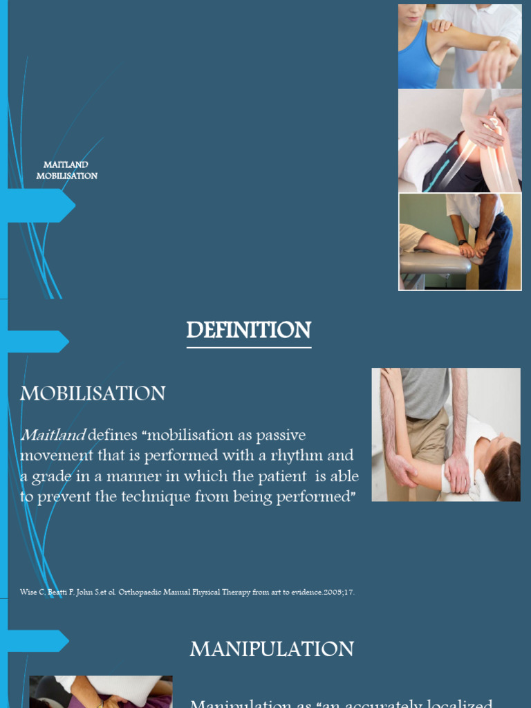 Maitland Mobilization Techniques Overview | PDF | Physical Therapy ...