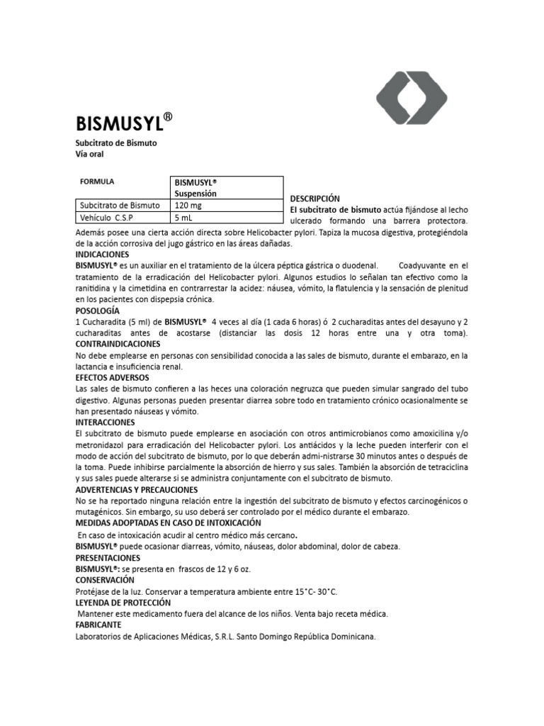 BISMUSYL | PDF | Especialidades Medicas | Medicina CLINICA