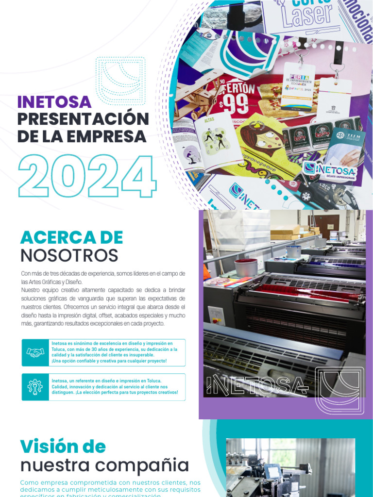 Inetosa: Diseño e Impresión de Calidad | PDF | Calidad (comercial ...