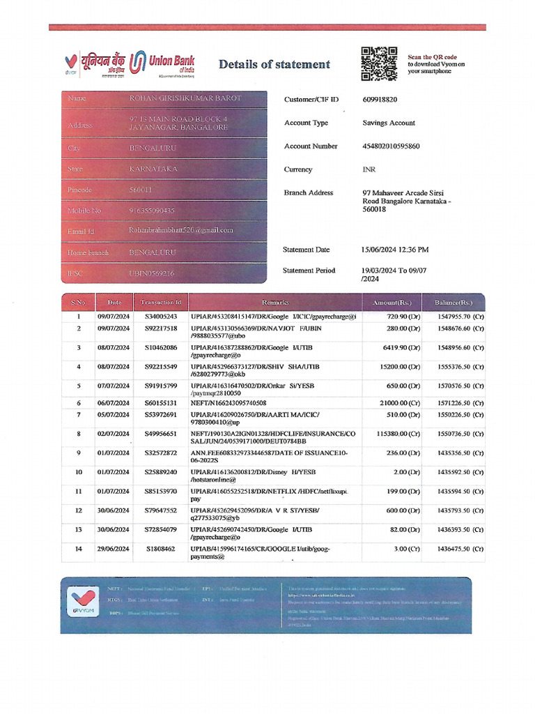 bank STATEMENT ROHAN new | PDF bank STATEMENT ROHAN new | PDF