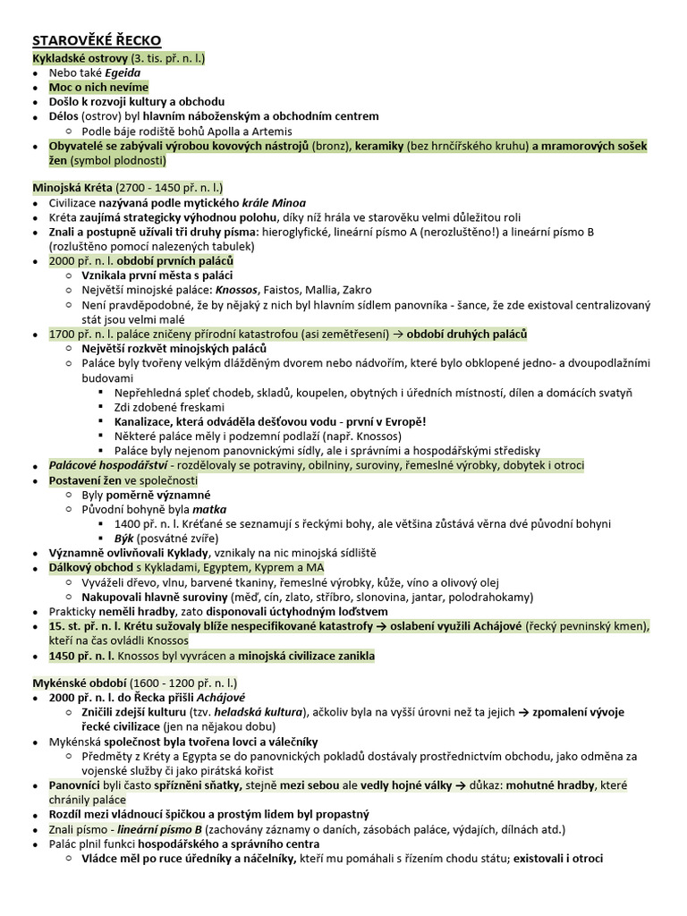 Test 24.01.2023 Staroveke Recko Pt. 1 | PDF