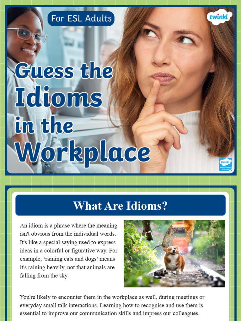 Workplace Idioms for Effective Communication | PDF | Idiom | Human ...