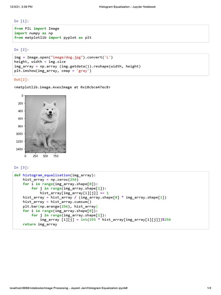 Histogram Equalization - Jupyter Notebook | PDF | Teaching Methods & Materials