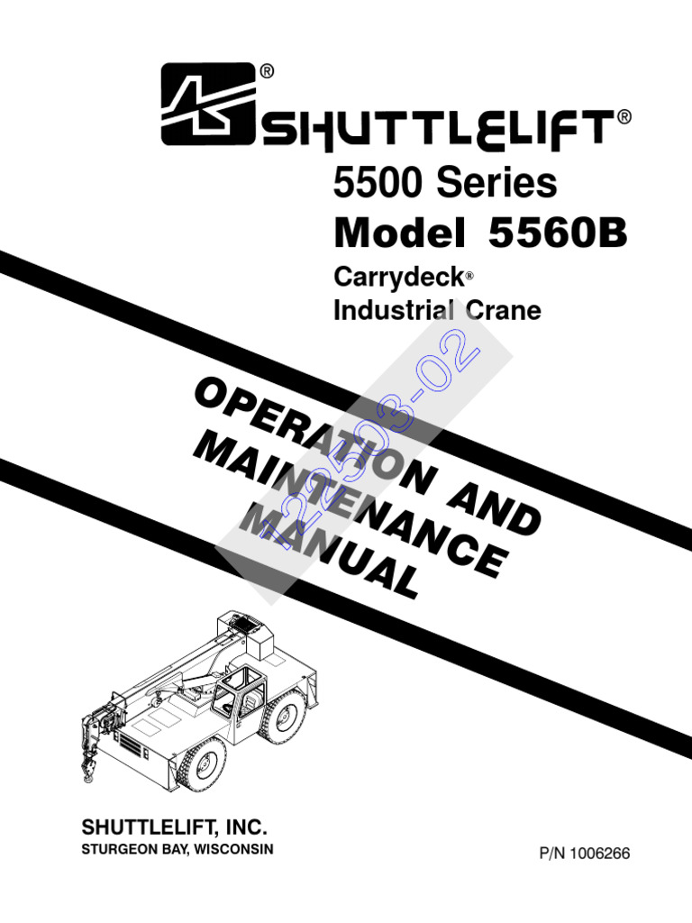 Om 5560B Operators 1006266 | PDF | Crane (Machine) | Safety