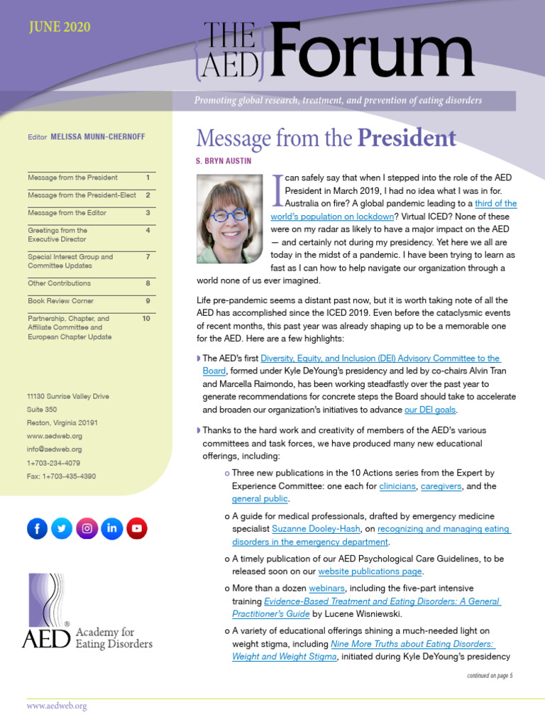 AED Forum June 2020_FINAL | Download Free PDF | Psychotherapy ...