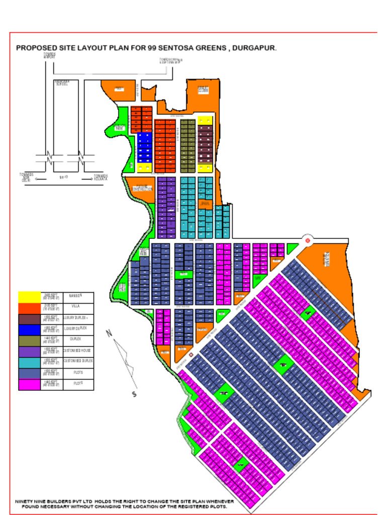 Sentosa Greens Durgapur Site Plan | PDF