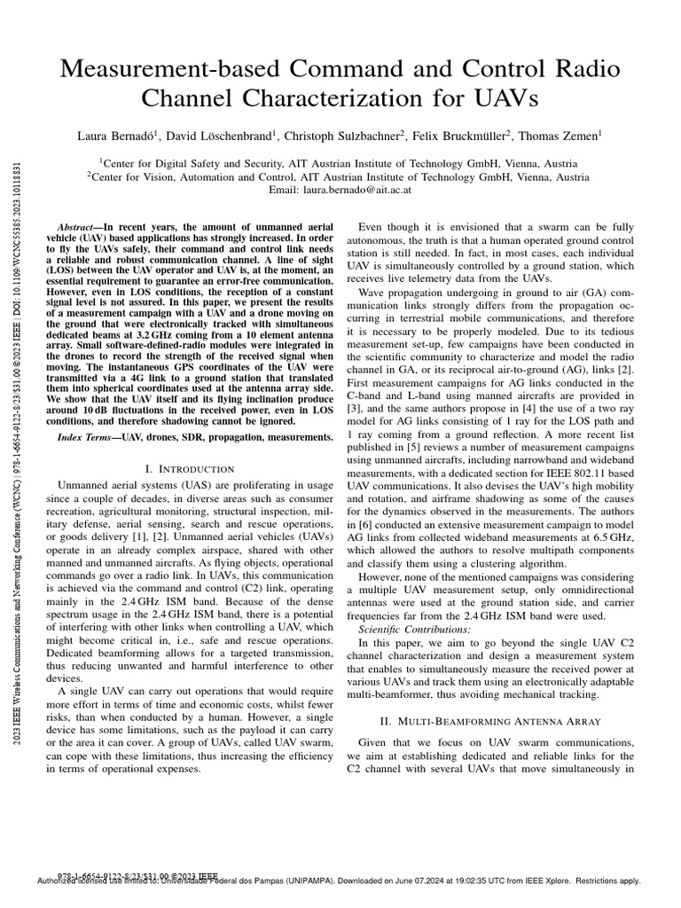 Measurement-Based Command and Control Radio Channel Characterization ...