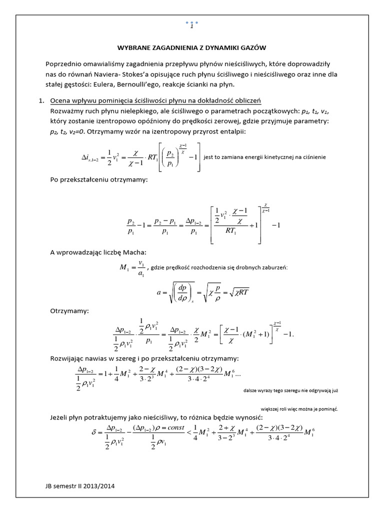 10 Dynamika Gazow | PDF