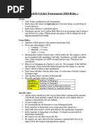 MMPL 2021 Turf Cricket Rules | PDF
