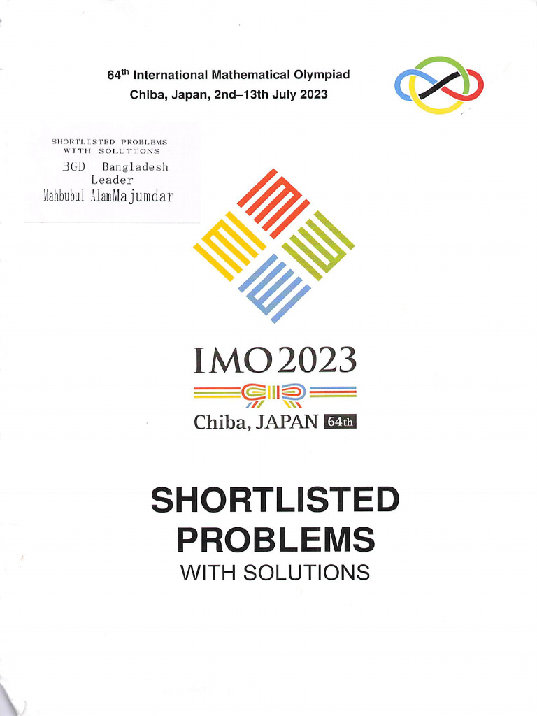 Imo 2023 Shortlist | PDF