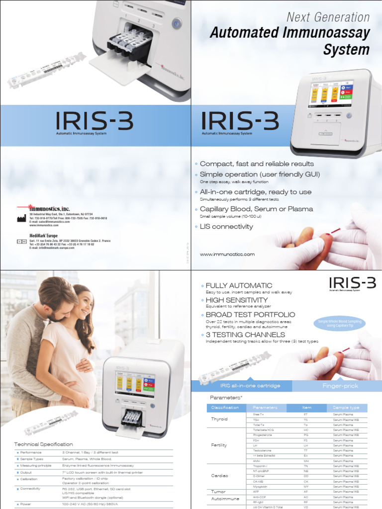 Iris 4 Page Brochure Pdf Luteinizing Hormone Medical Specialties
