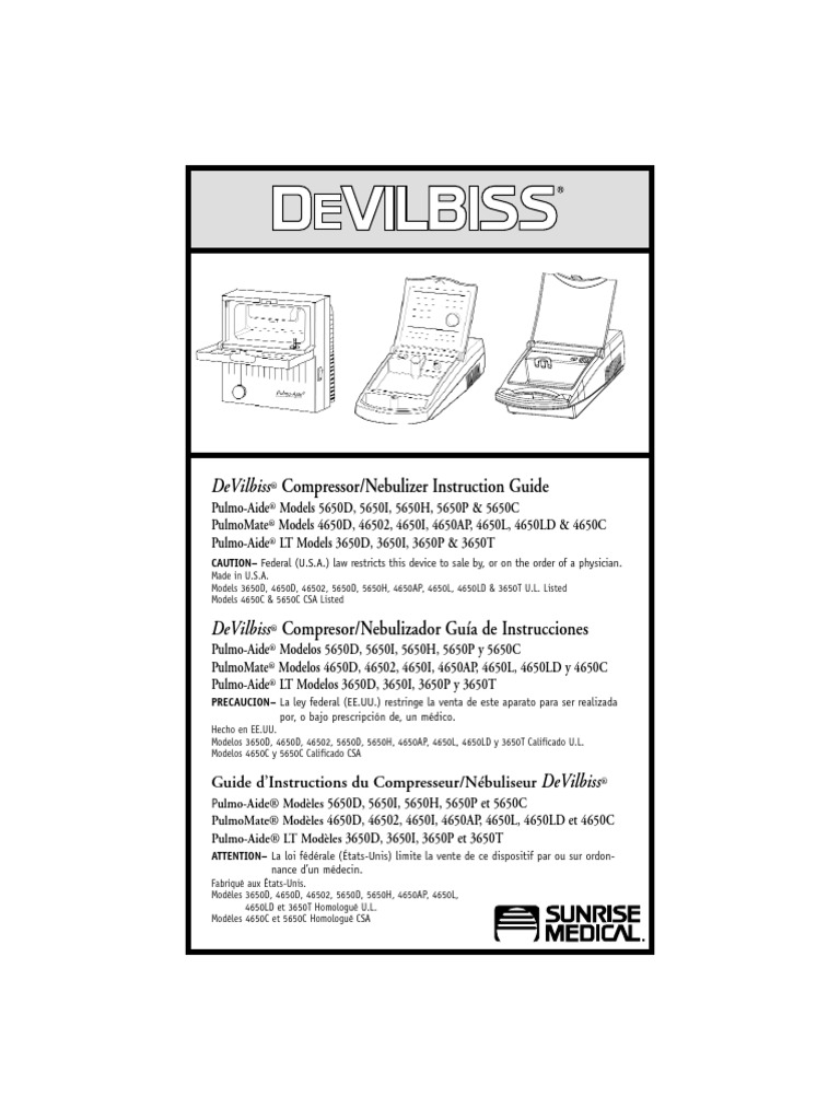 Nebulizador Devilbiss 5650D | PDF | Electrical Connector