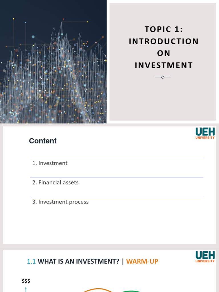Topic 1 - Introduction On Investment | PDF | Investing | Securities ...