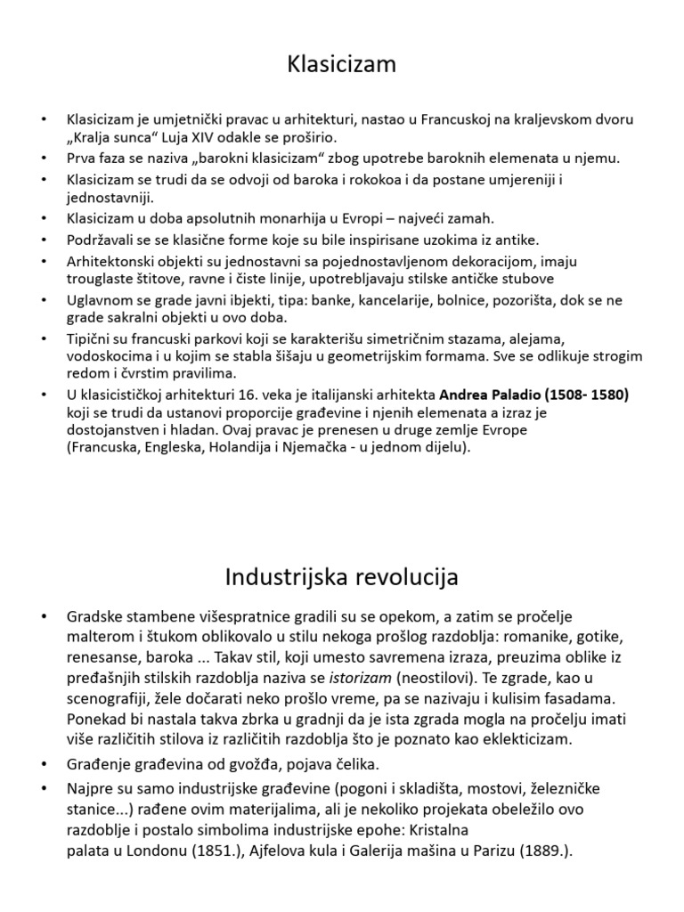 II Istorija Arhitekture - NOVI VIJEK - 5 | PDF