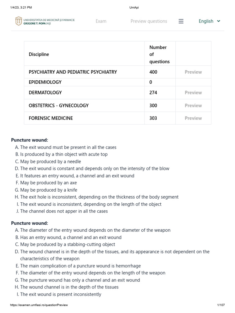 UmApi Legal Qbank | PDF | Wound | Seat Belt