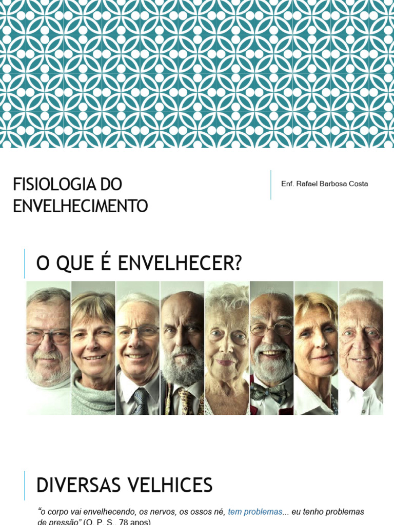 Fisiologia do Envelhecimento e Saúde | PDF | Envelhecimento | Sistema ...