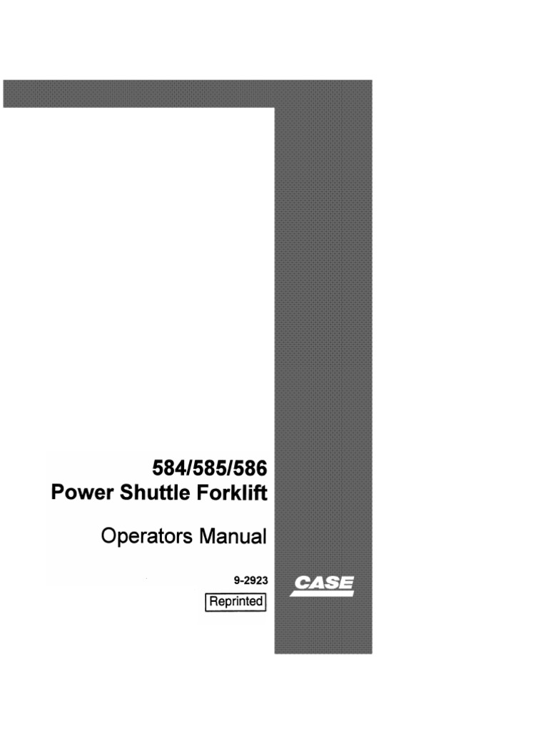 CK Power Shuttle Forklift Op's Manuals | PDF