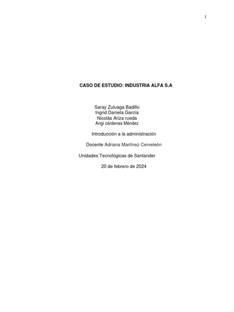 Aporte Foro Industria Alfa s.A | PDF | Business