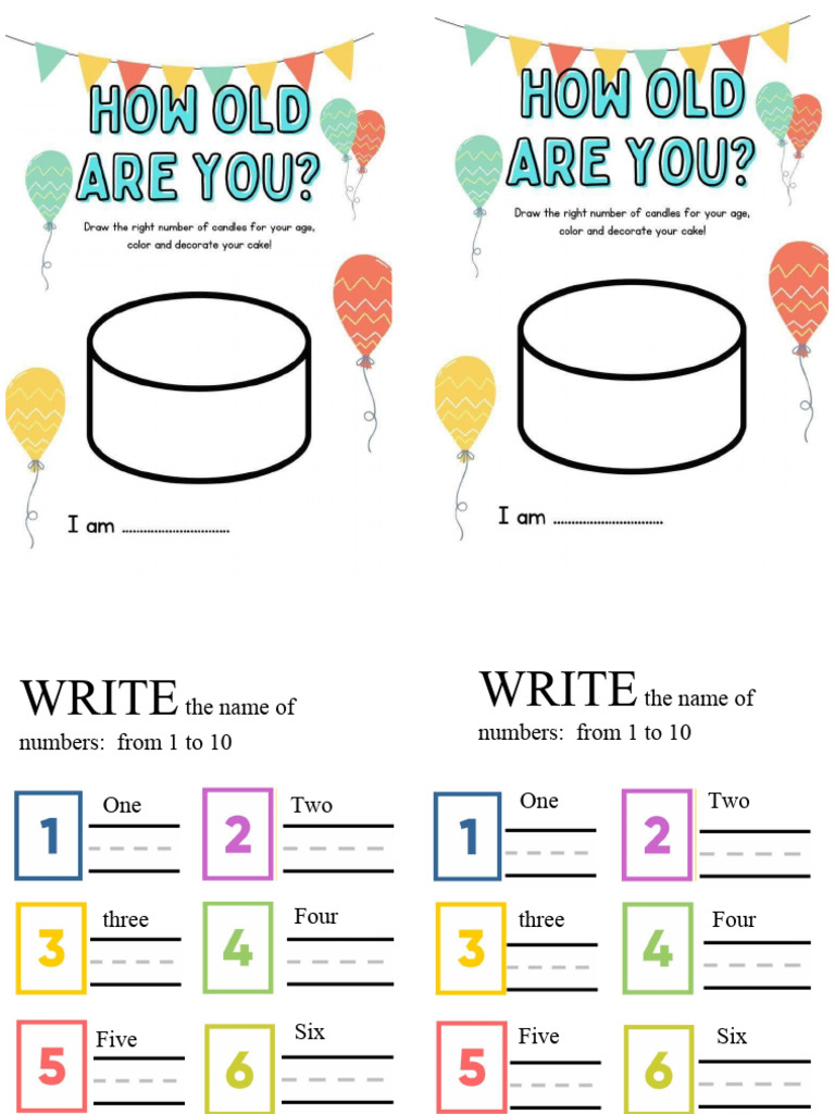 How Old Are You Worksheet | PDF | Language Arts & Discipline