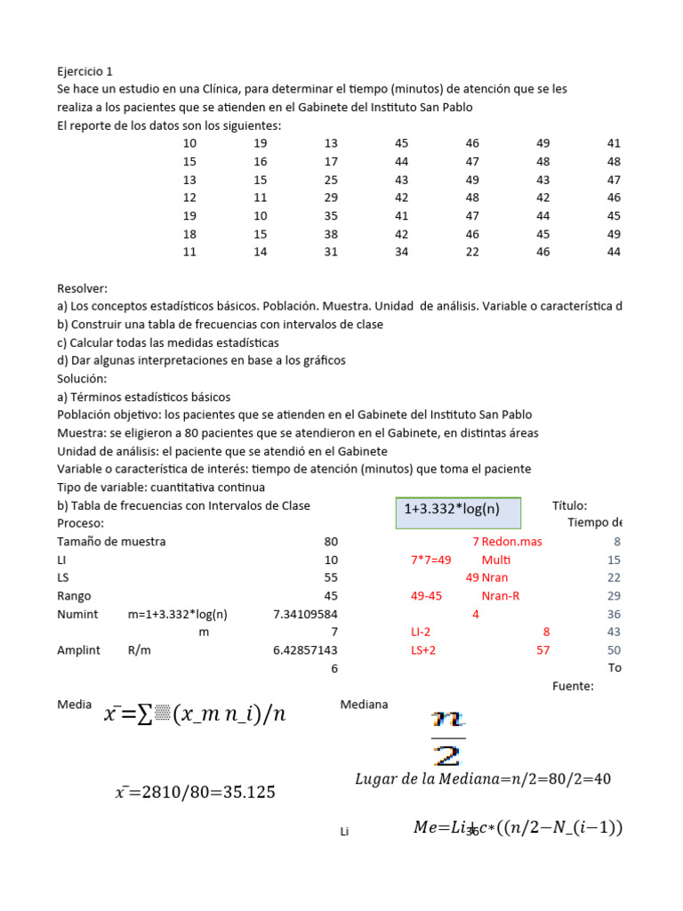 Tarea 6 Ejercicio Tabla de Frecuencia SP .. | PDF | Muestreo (Estadísticas) | Estadísticas ...