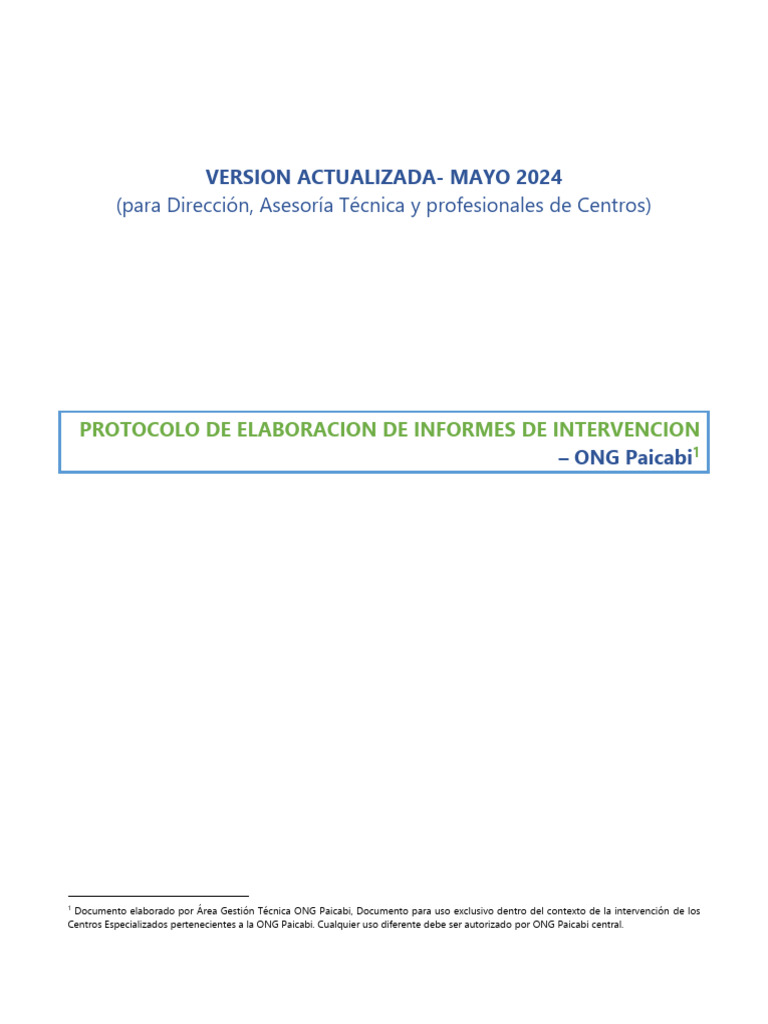 Protocolo Elaboracion de Informes | PDF | Trabajo Social | Organización no gubernamental