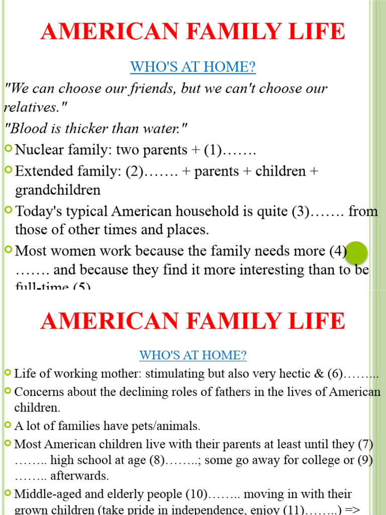 Day 3 - AMERICAN FAMILY LIFE | PDF | Human Development | Living ...