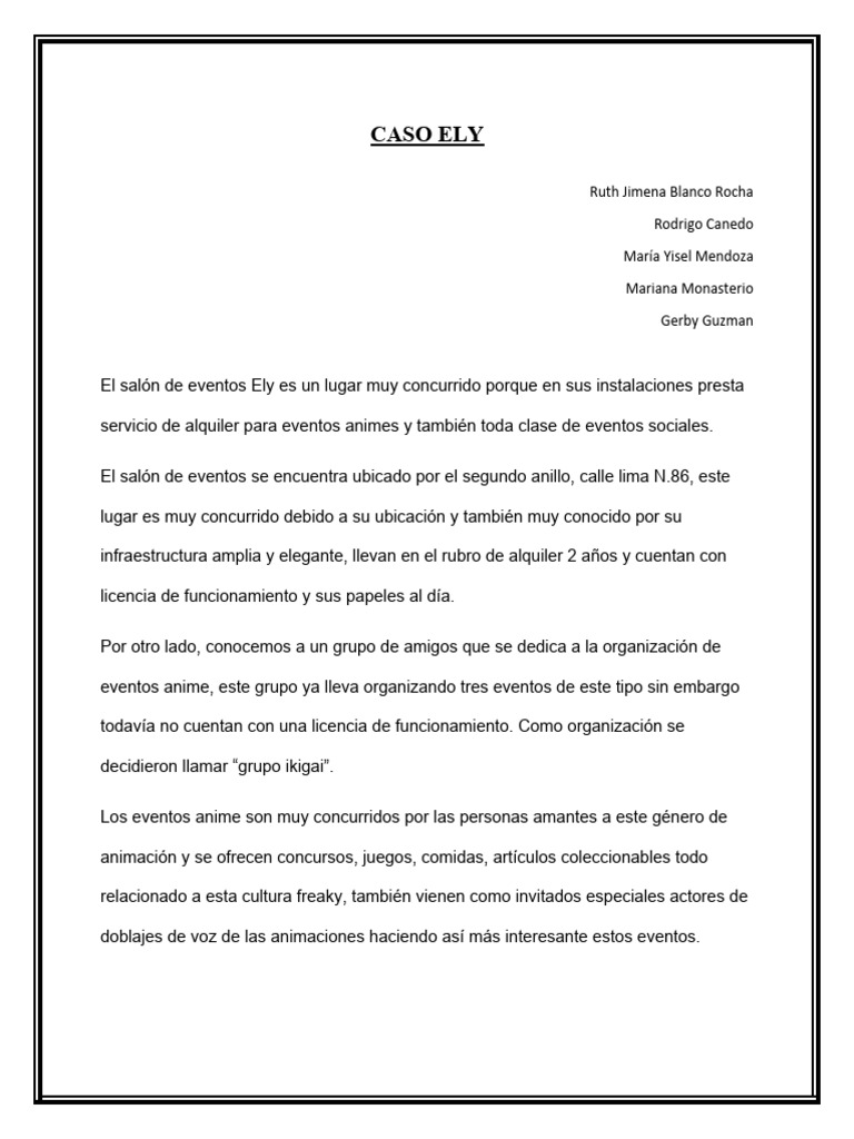 Caso ELY | PDF