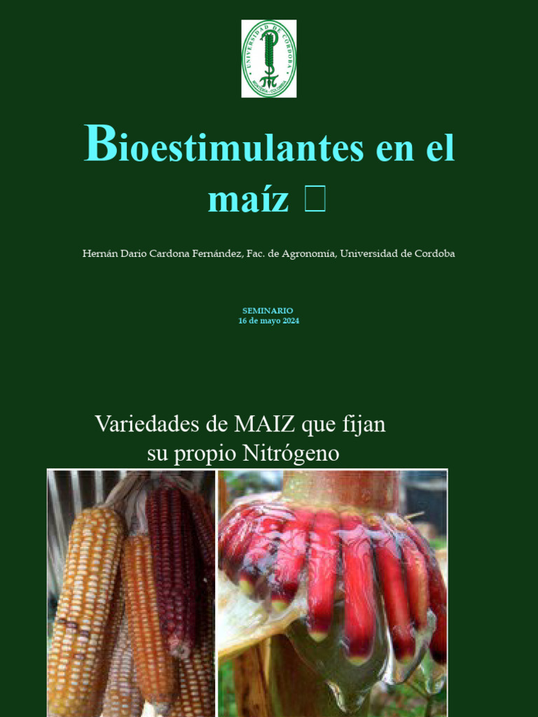 Bioestimulantes para maíz: beneficios y uso | PDF | Metabolismo ...