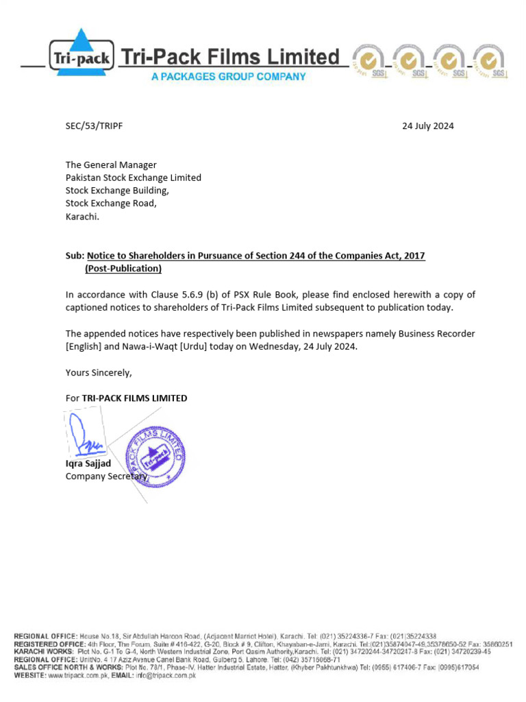 Tri Pack Films | PDF