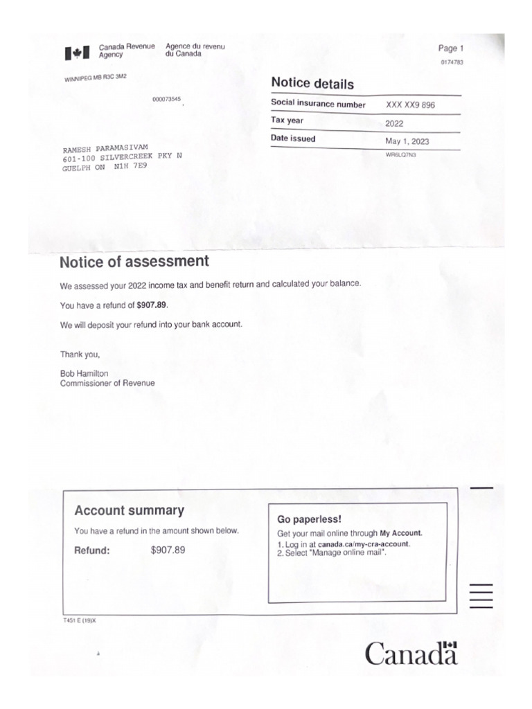 Notice of Assessment | PDF