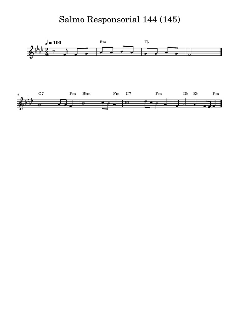 03 Salmo - Responsorial - 144 | PDF