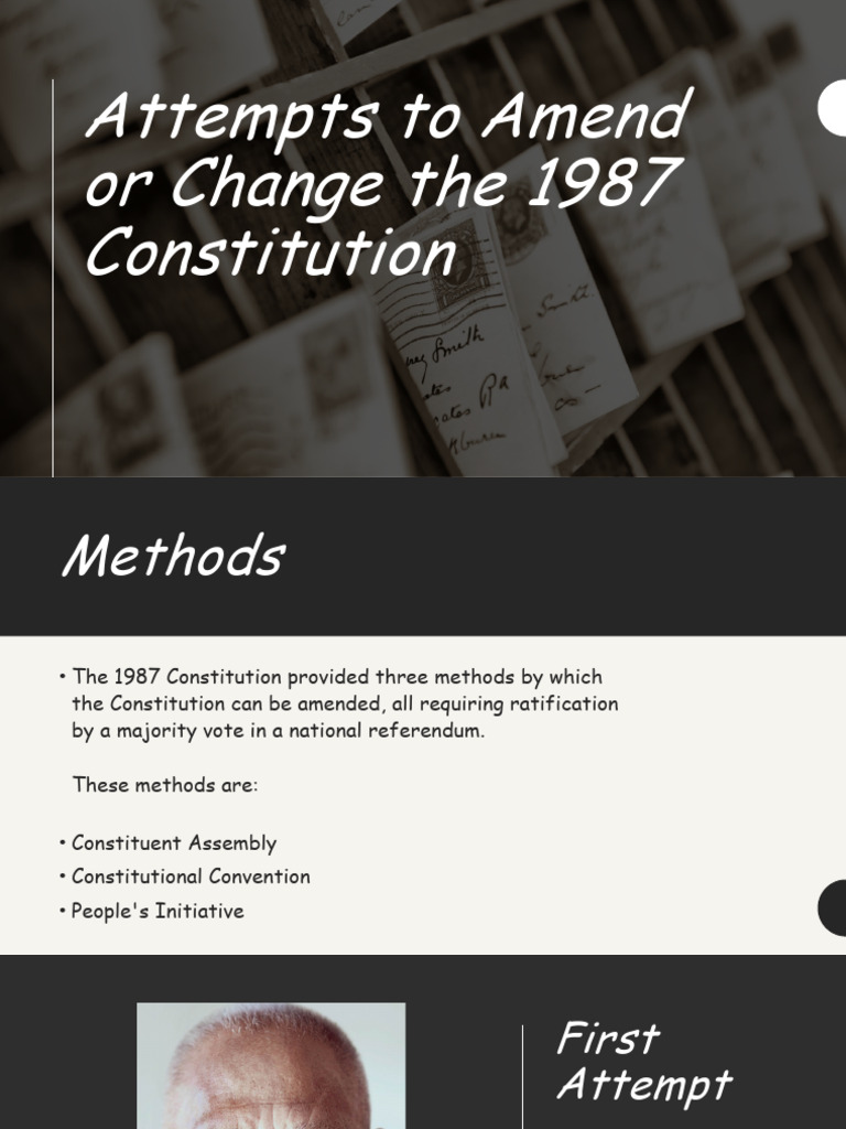 Attempts to Amend the 1987 Constitution | PDF