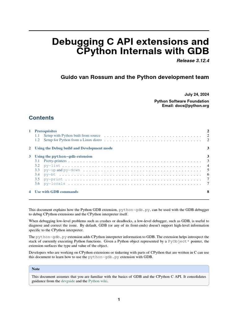 Howto GDB Helpers | PDF | Python (Programming Language) | Software Howto GDB Helpers | PDF | Python (Programming Language) | Software