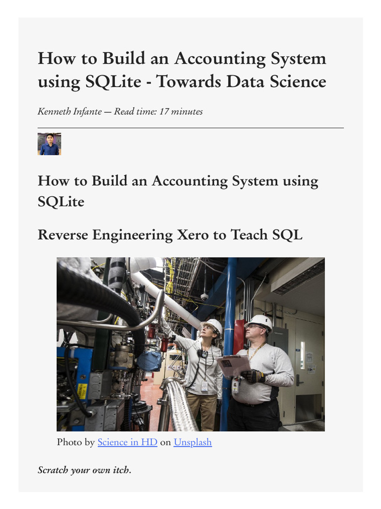 Build An Accounting System Using SQLite | PDF | Databases | Debits And Credits