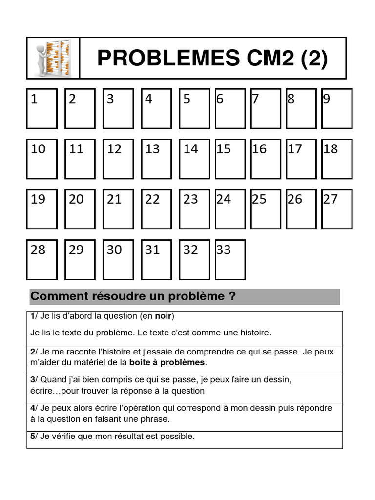 Problèmes mathématiques CM2 à résoudre | PDF