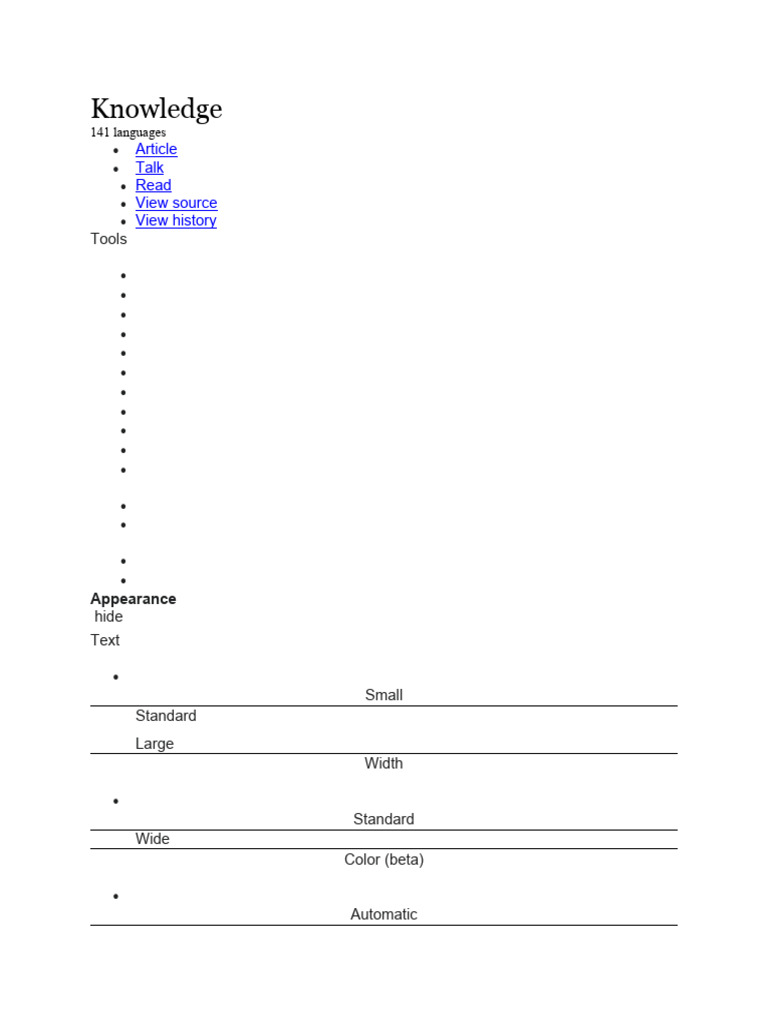 Knowledge | PDF | Knowledge | Epistemology