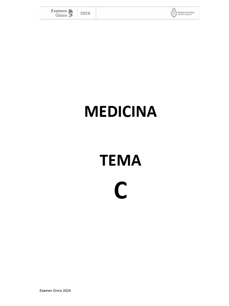 Examen Unico Tema C | PDF | Hipertensión | Asma