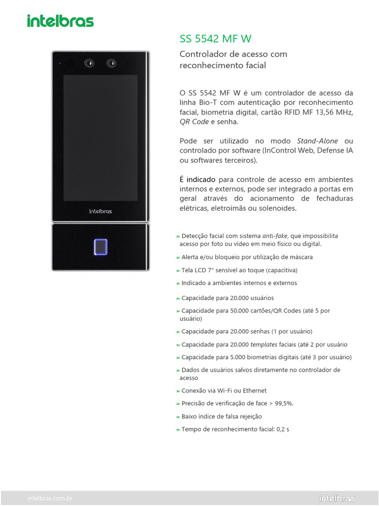 Controlador de Acesso SS 5542 MF W | PDF | Wi-Fi | Informática