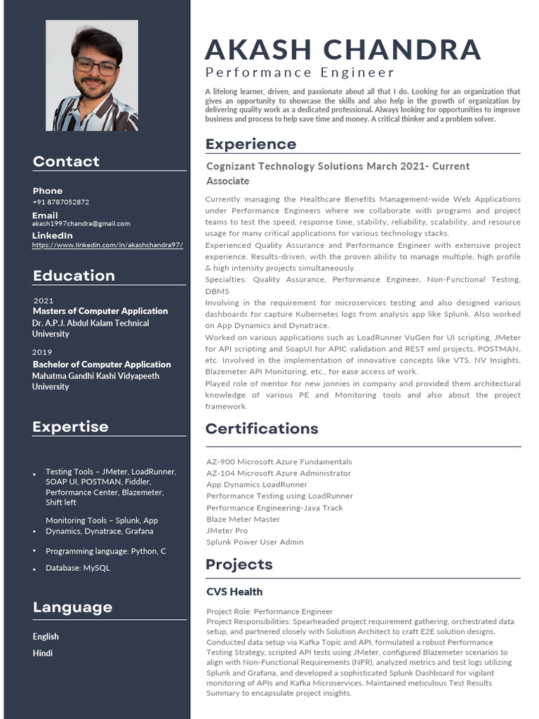 Akash Chandra Resume v1 | Download Free PDF | Databases | Software Engineering