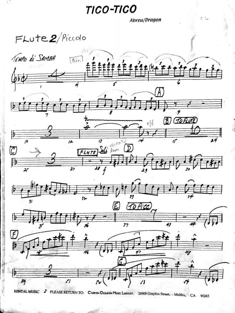 Abreu, Tico-Tico (Flute 2, Piccolo) | PDF