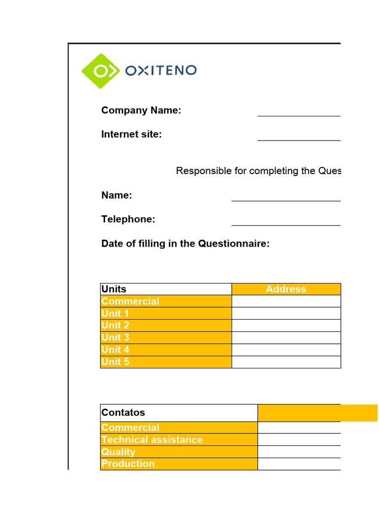 Self Assessment Questionnaire Raw Materials Suppliers 1 | PDF | Quality ...