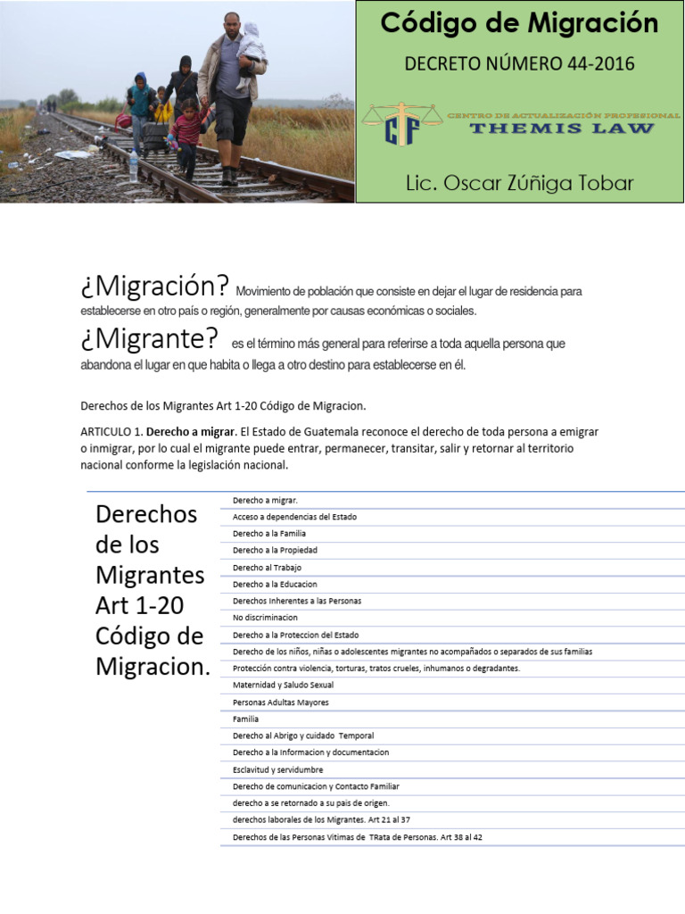 Codigo de MIgracion | PDF | Migración humana | Guatemala Codigo de MIgracion | PDF | Migración humana | Guatemala
