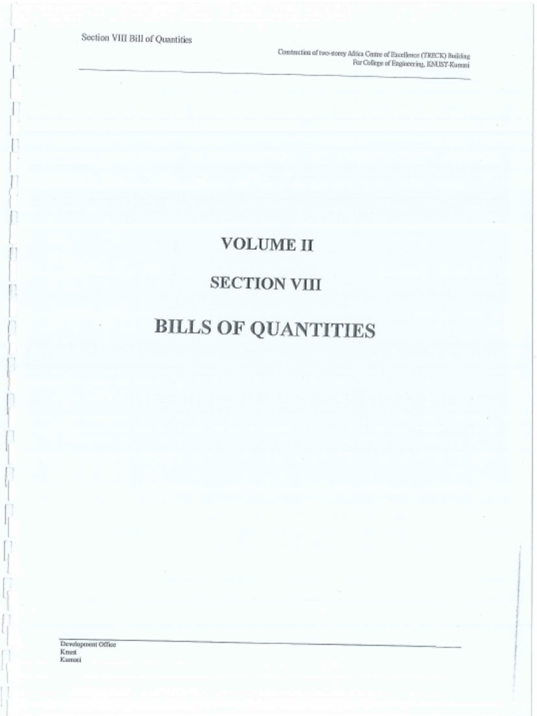 Bill of Quantities-Min | PDF