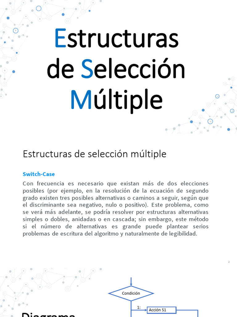 Estructuras de Selección Múltiple | PDF | Algoritmos | Análisis matemático