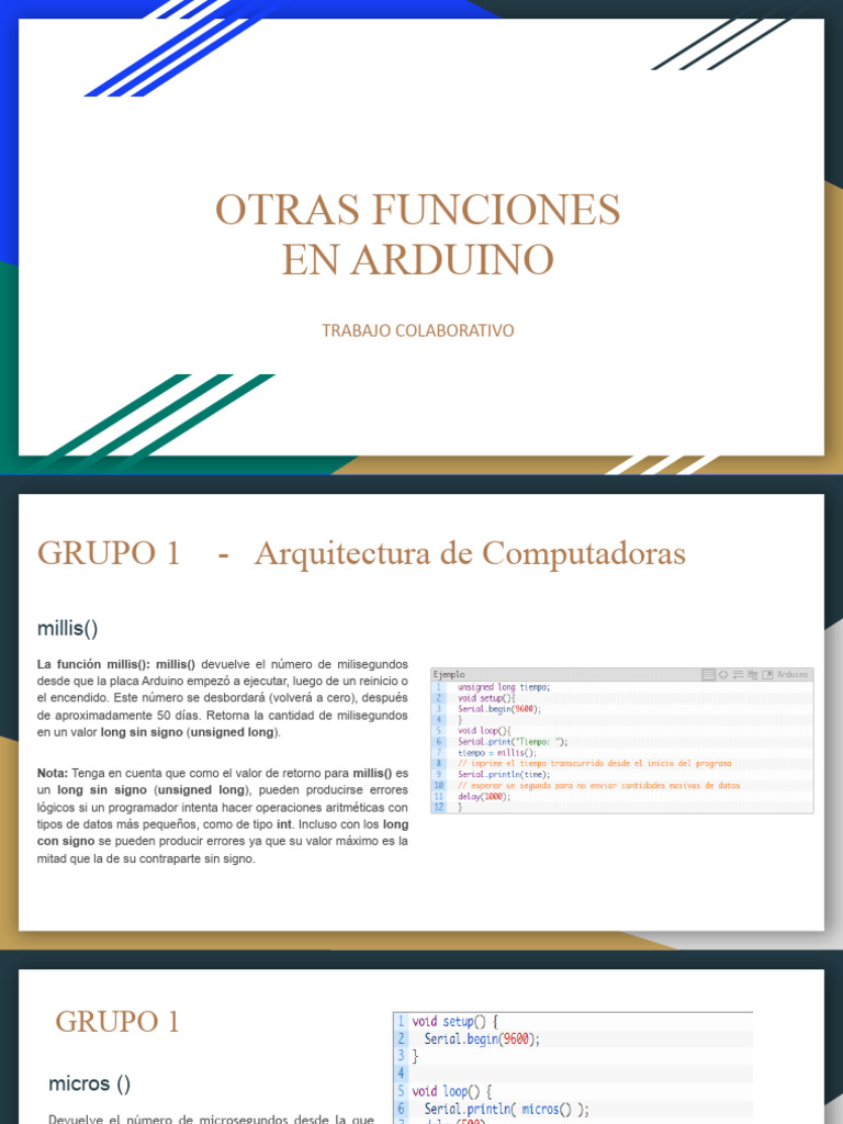 Otras Funciones en Arduino | PDF | Raíz cuadrada | Funciones trigonométricas