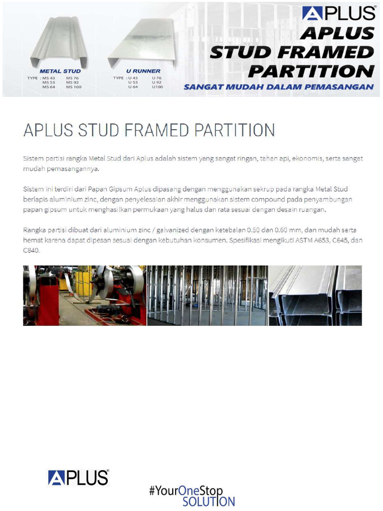 Brosur Aplus Metal Stud | PDF