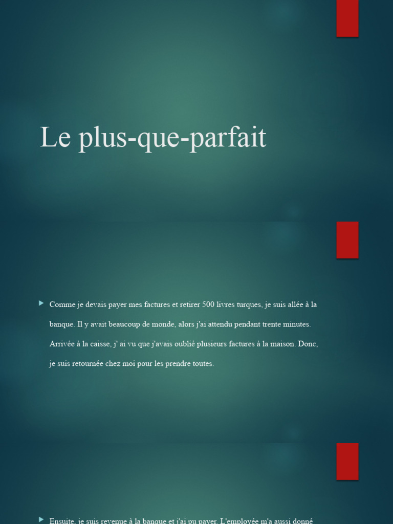 Valeurs et formation du plus-que-parfait | PDF | Mécanique du langage ...